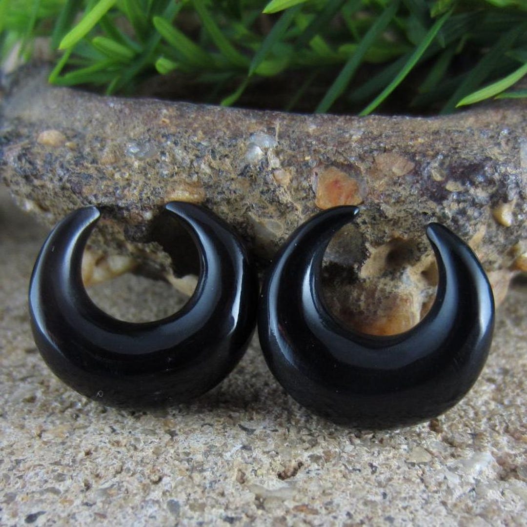 0g (8mm) Pincher Buffalo Horn Tribal Gauged Earrings, Organic Gauge ...