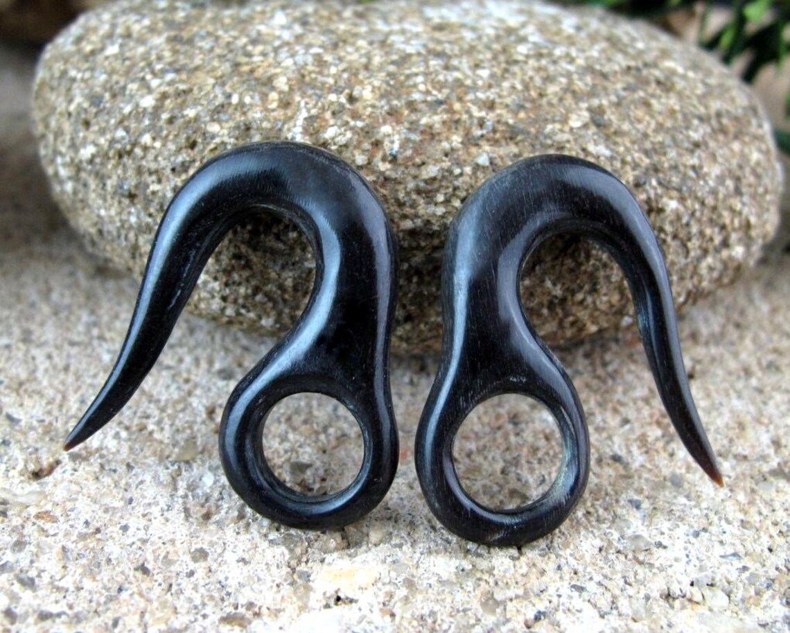 One Pair of 0G - 8mm Leo Zodiac Symbol Gauged Earrings , Tribal Gauge ...