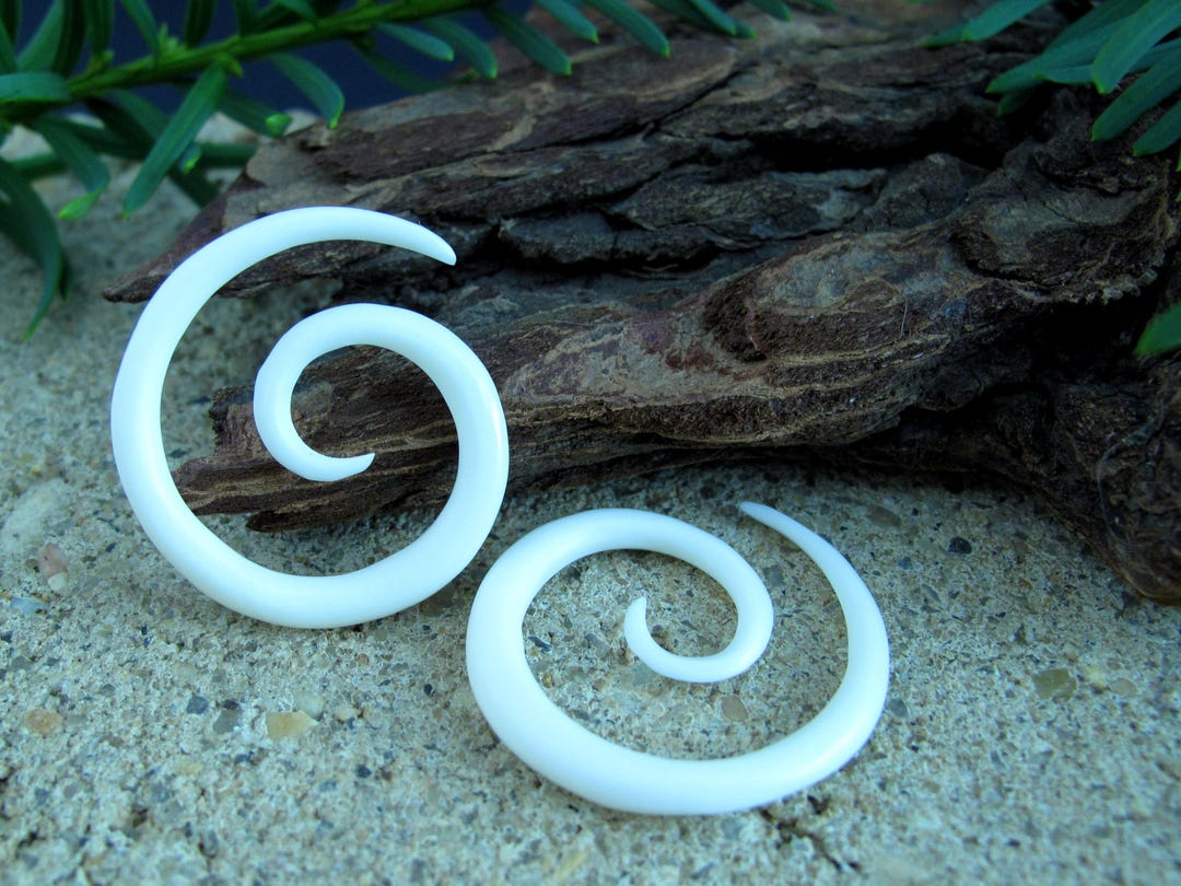 One Pair of Gorgeous 6G Buffalo Bone Gauge , Tribal Style , Ear Gauge ...
