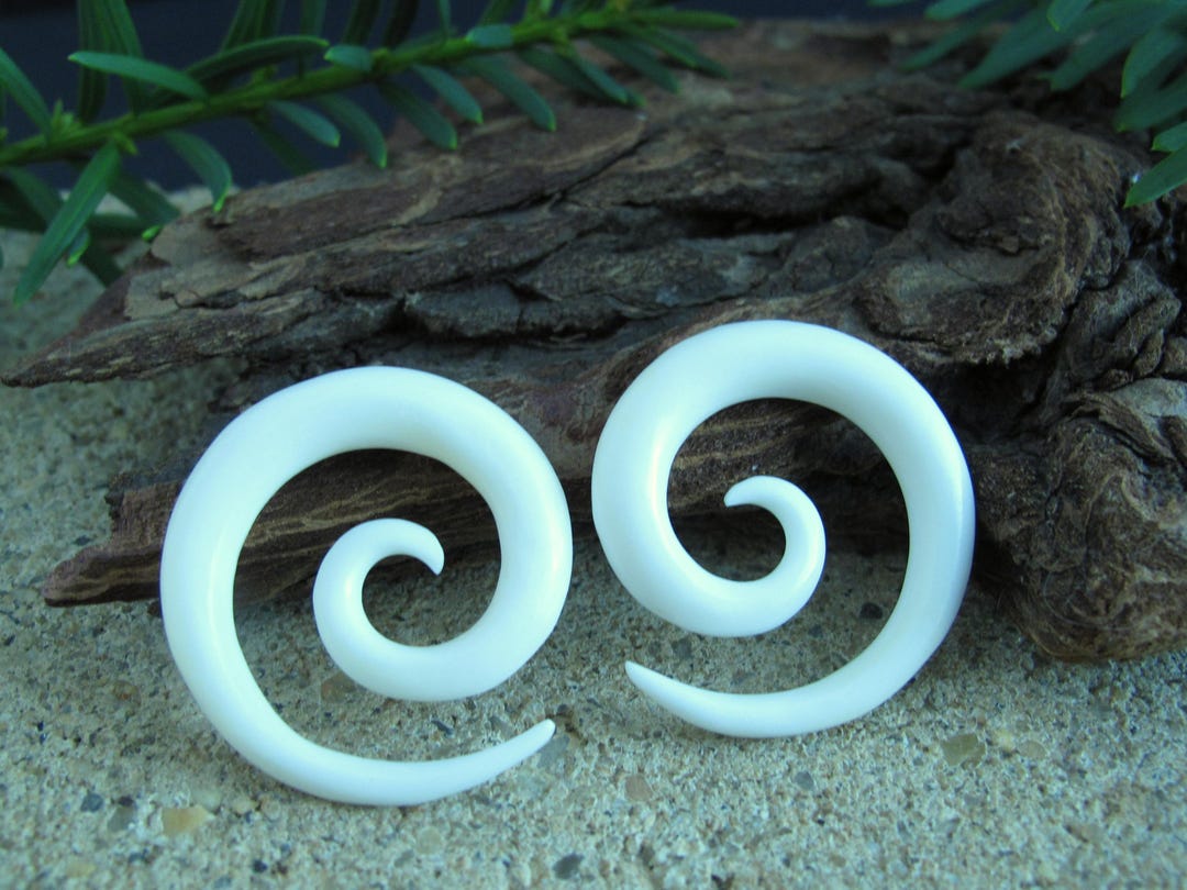 One Pair of Gorgeous 4G Buffalo Bone Gauge , Tribal Style , Ear Gauge ...