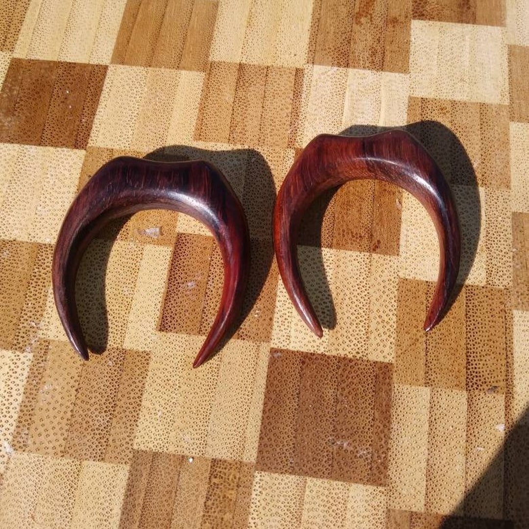 One Pair of 4G 5 Mm Pincer Claw Gauge Sono Wood Body - Etsy