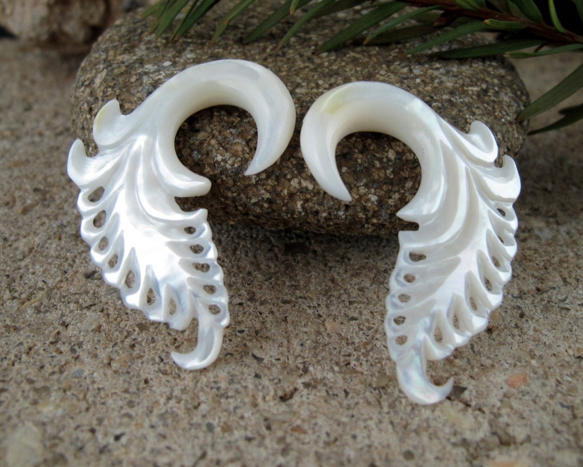 FREE SHIPPING One pair of Real Gauge Earrings 2G 6 mm Yellow | Etsy