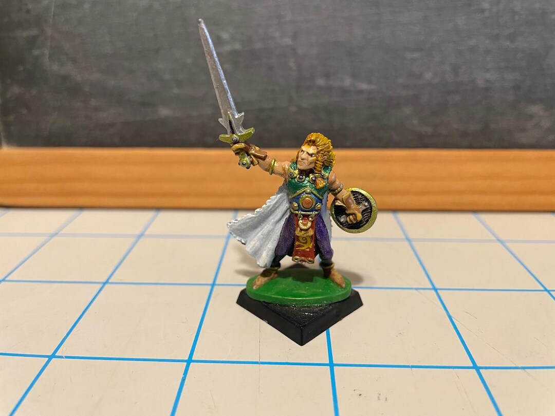 Hand-painted Citadel Wood Elf Warrior Metal Figure - Vintage 1984 Rpg ...