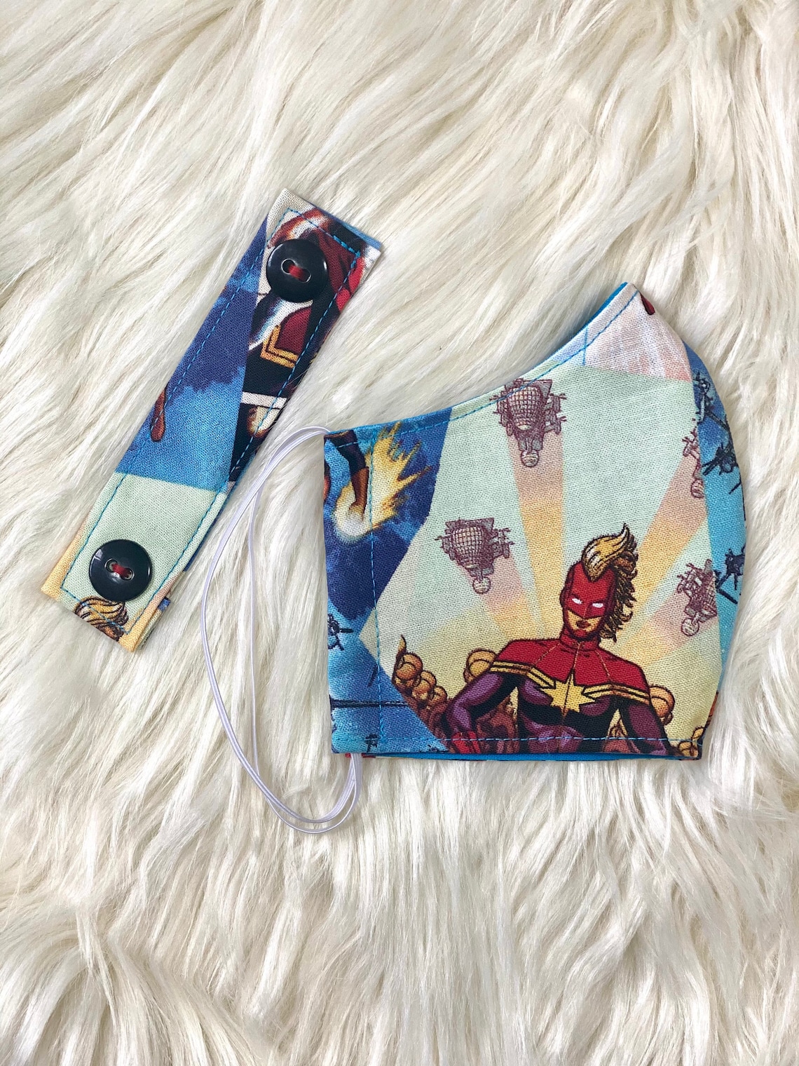 Captain Marvel Mask - Etsy