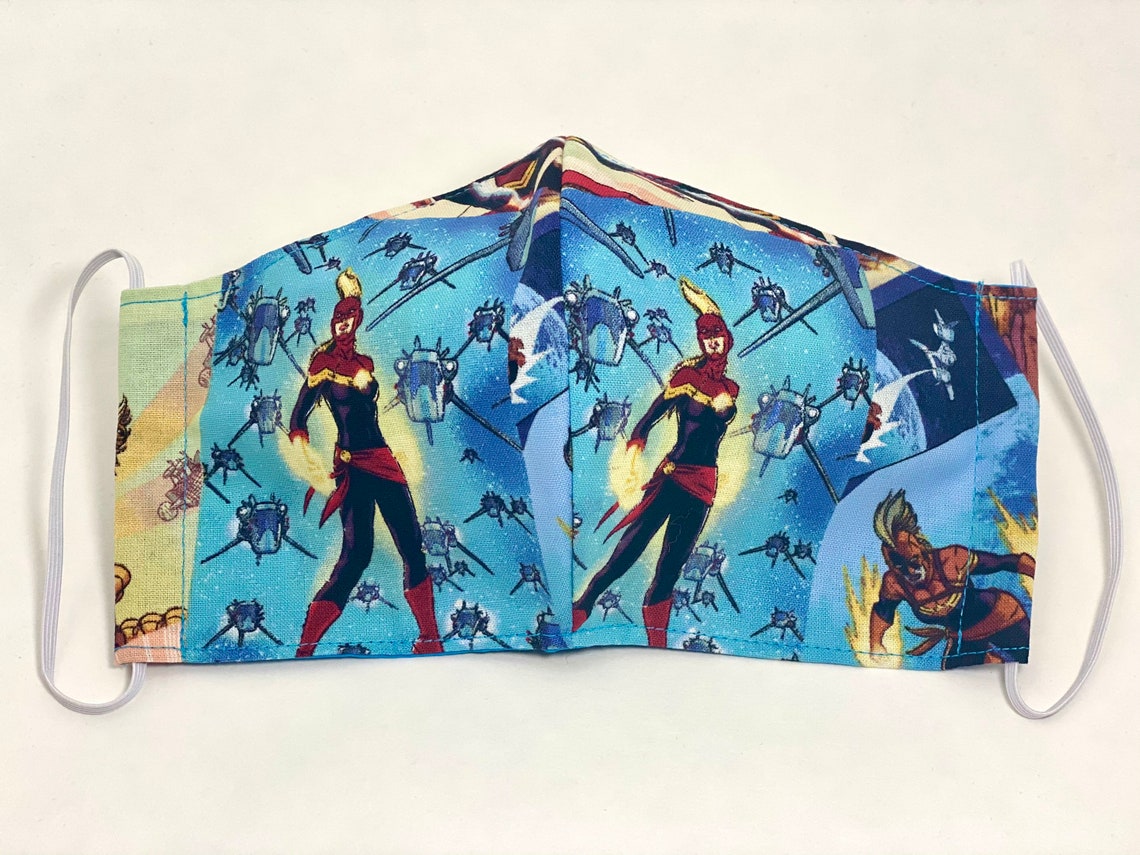 Captain Marvel Mask - Etsy