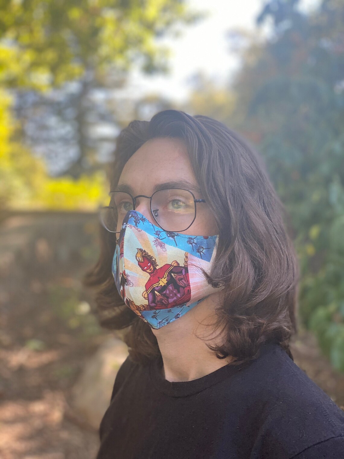 Captain Marvel Mask - Etsy