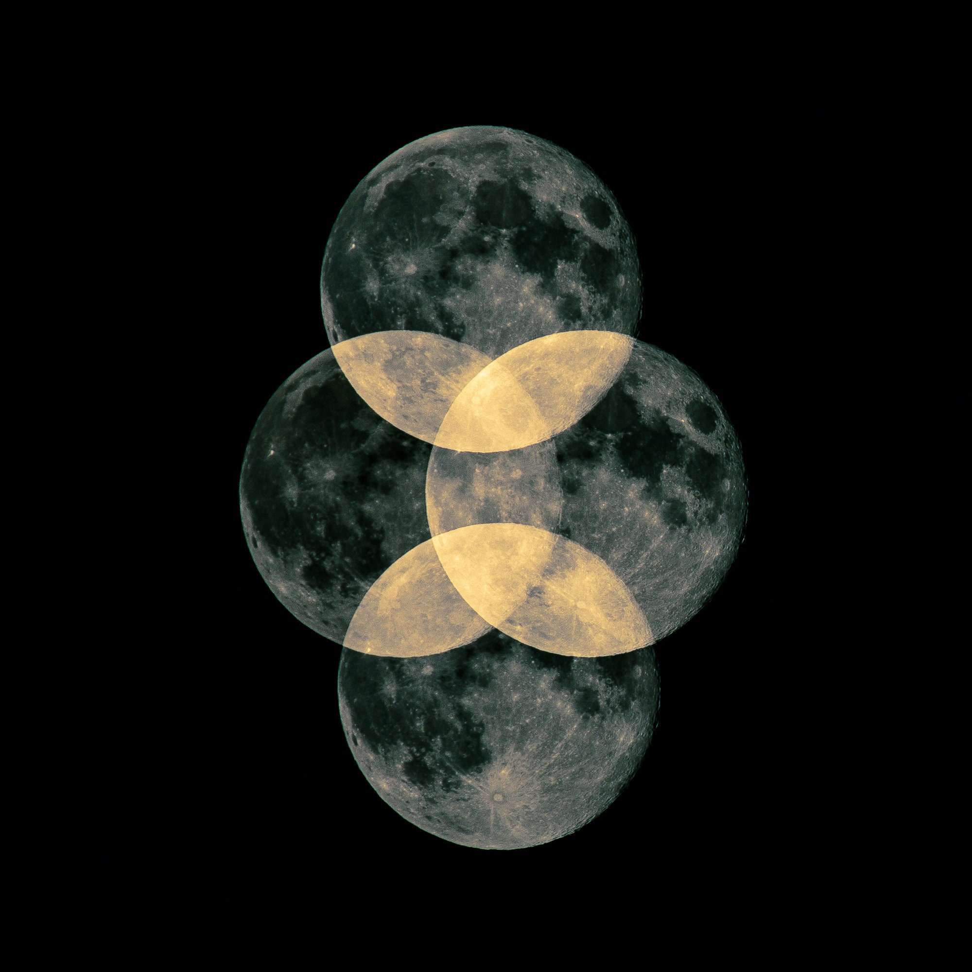 Abstract Full Moon Photography, Supermoon, Multiple Exposure, Unique ...