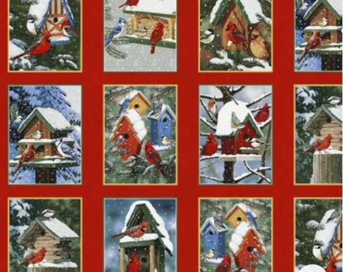 Winter Cardinals Panel by Whistler Studios 10 - Etsy