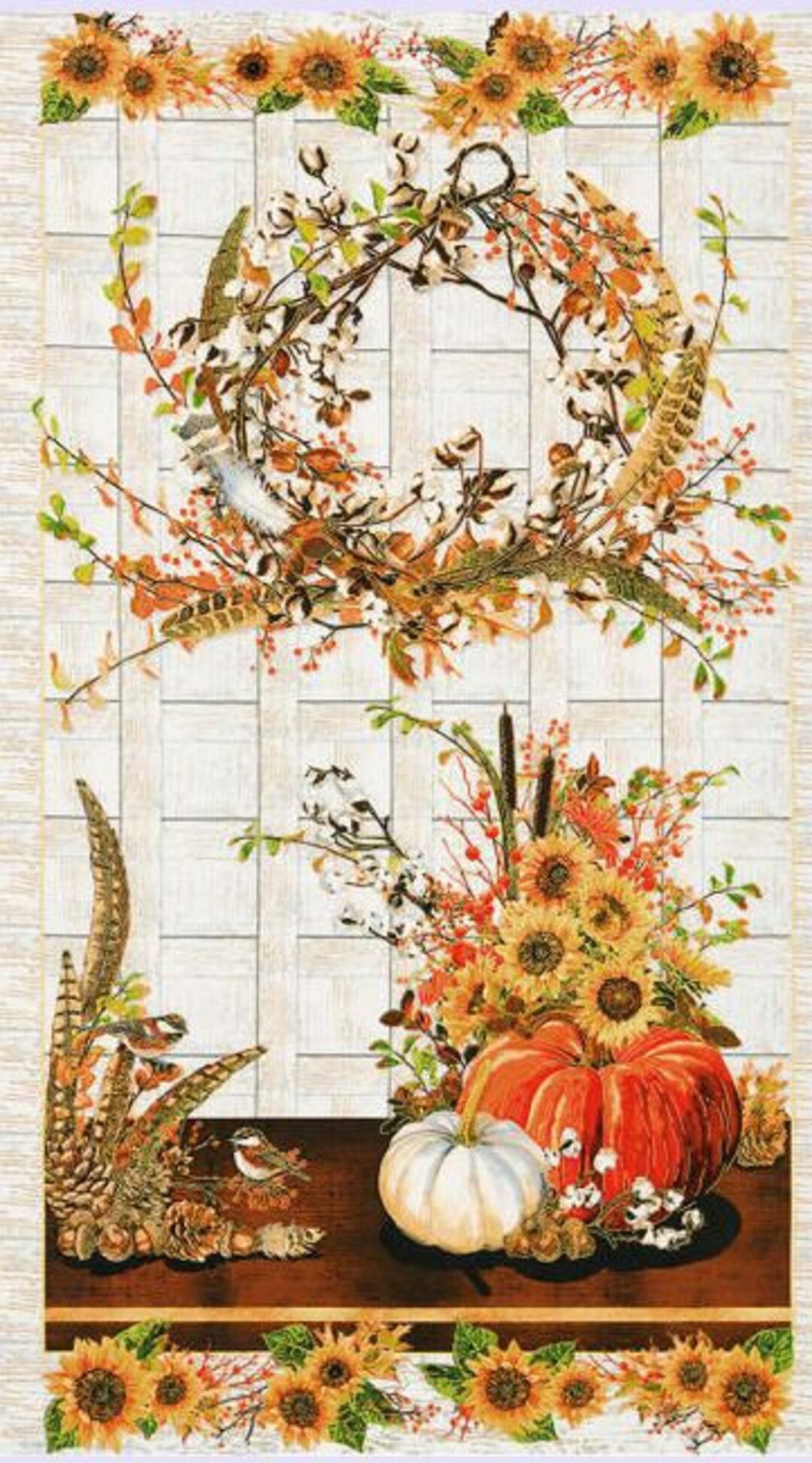 Shades of the Season Fall Fabric Panel Floral Box 32 - Etsy