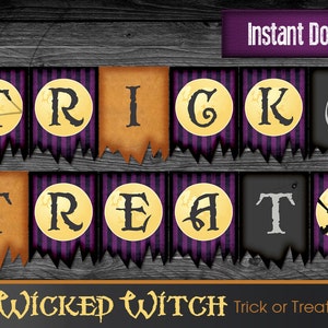 DIGITAL Halloween Wicked Witch Banner : Instant Download - Etsy