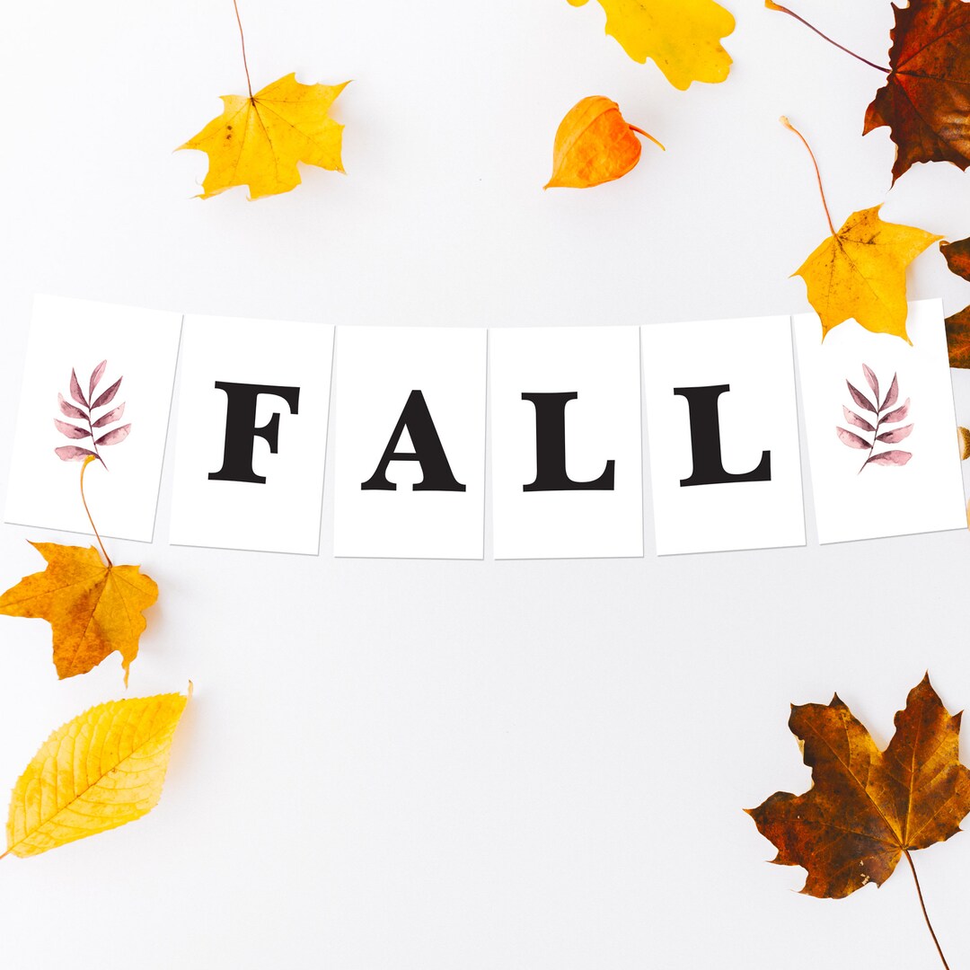 Printable Fall Banner - Instant Download (digital) - Holiday Banner ...