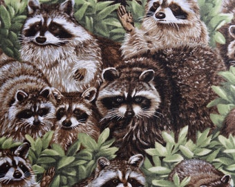 Raccoon fabric | Etsy