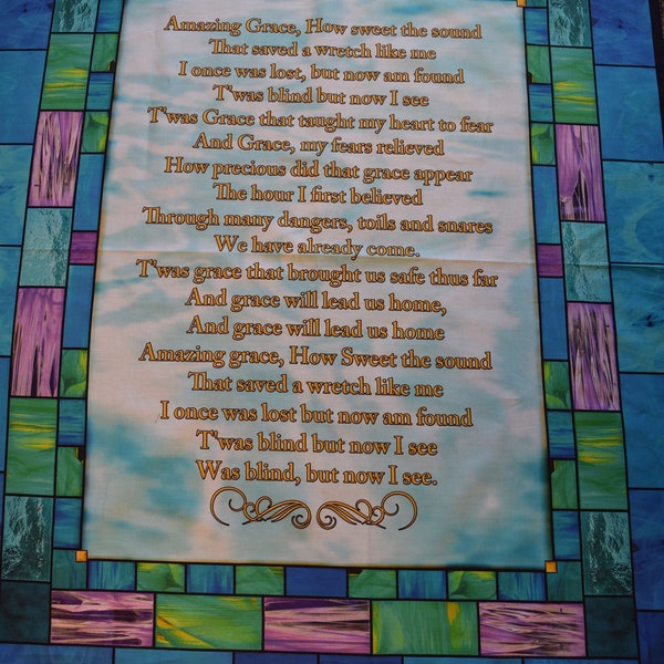 Amazing Grace Quilt Panel - Etsy