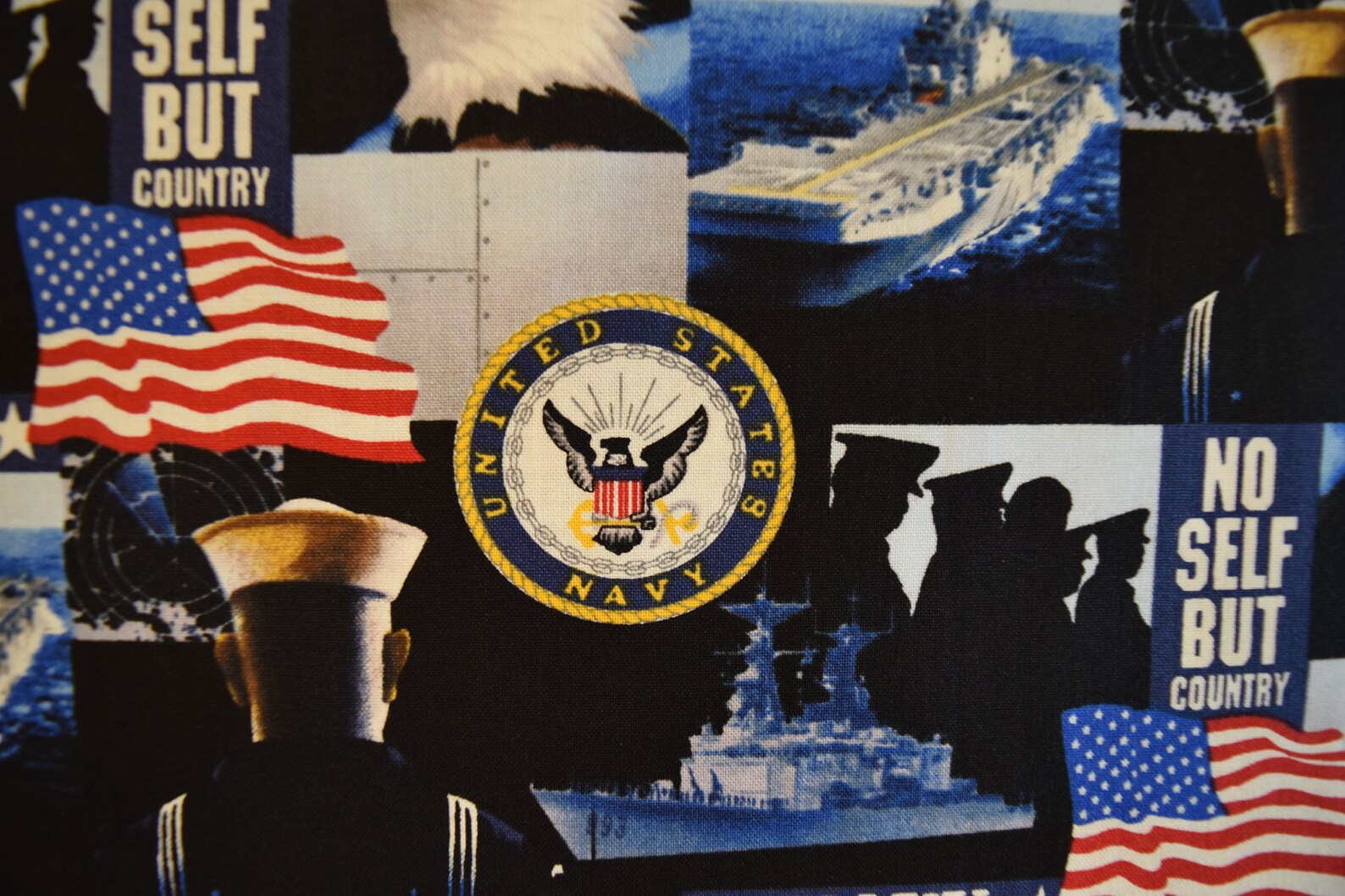 Navy Military Prints by Sykel Enterprises. Fabric by the Yard #2238 - Etsy