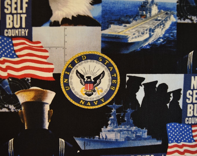Navy Military Prints by Sykel Enterprises. Fabric by the Yard #2238 - Etsy