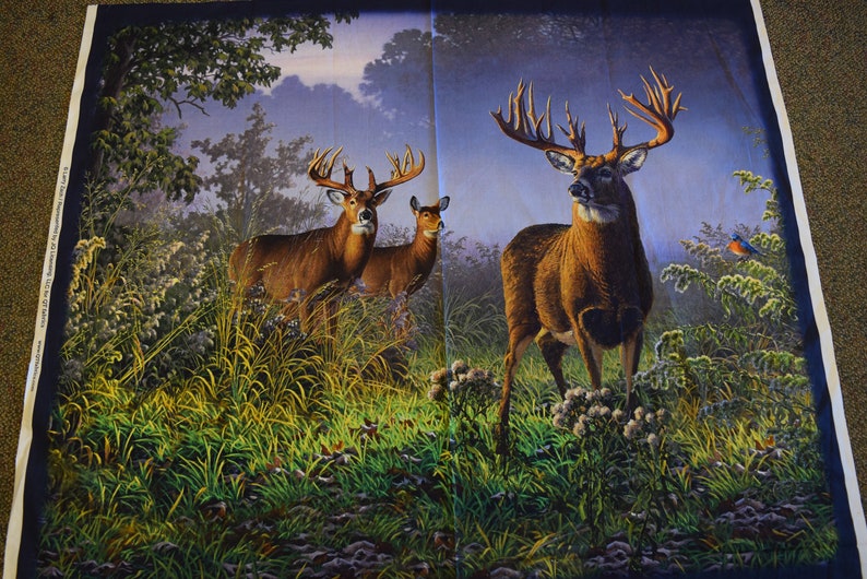 Deer Panel From the Deer Ridge Collection by Larry Zach for - Etsy