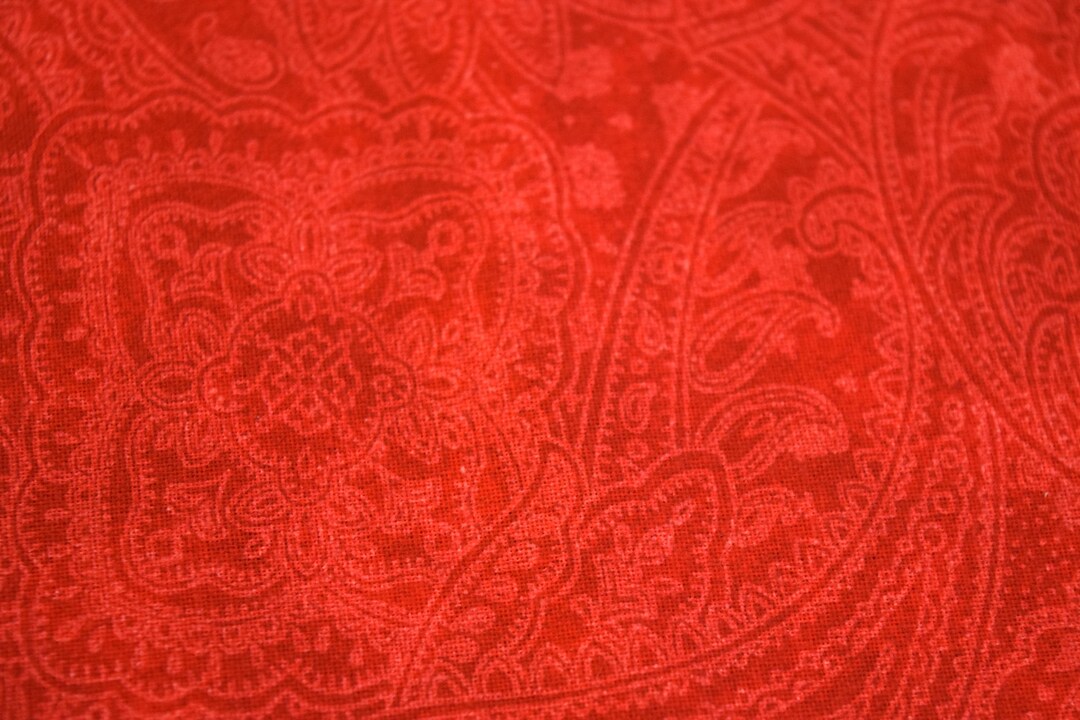 108" Red Tonal Paisley Quilt Backing, From Choice Backings. Cotton ...