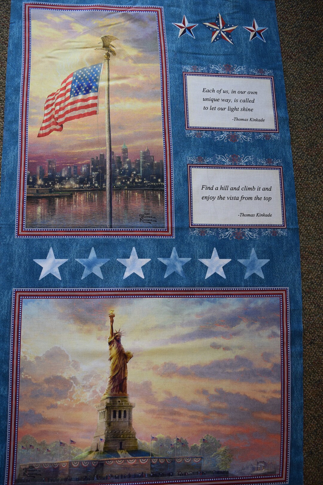 America From Images by Thomas Kinkade for Benartex. Panel #1741 - Etsy