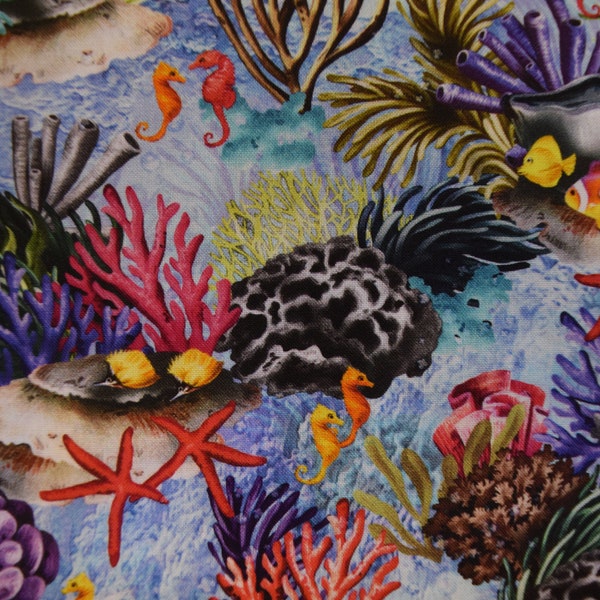 Coral Reef Fabric - Etsy