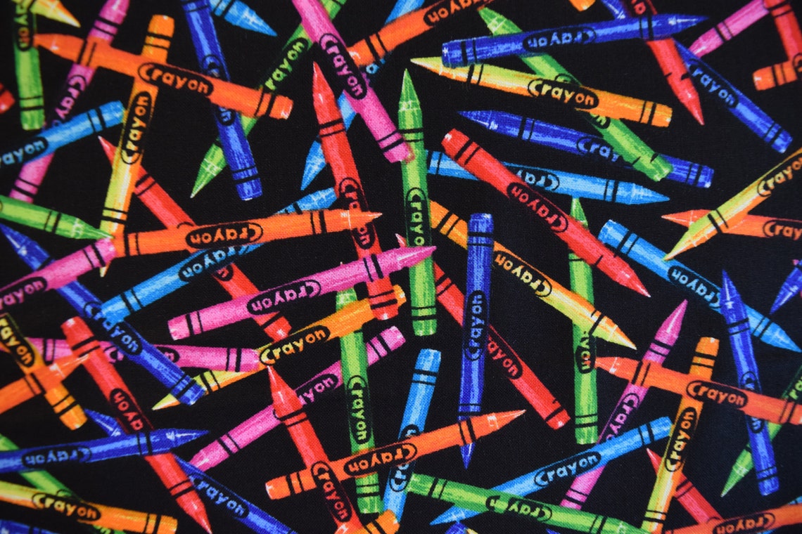 Crayons From the ABC Collection by Timeless Treasures Quilt | Etsy