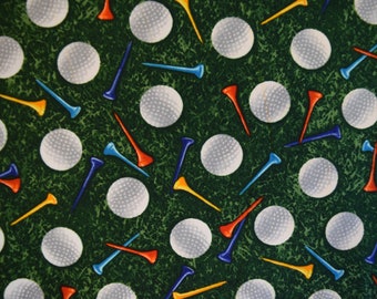 Golf Fabric Tee Time Golf Themed Fabric by - Etsy