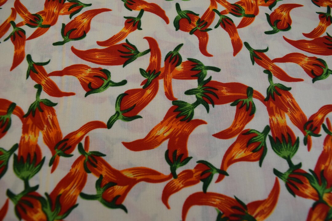 Chili Peppers by David Textiles. Fabric by the Yard #2961 - Etsy