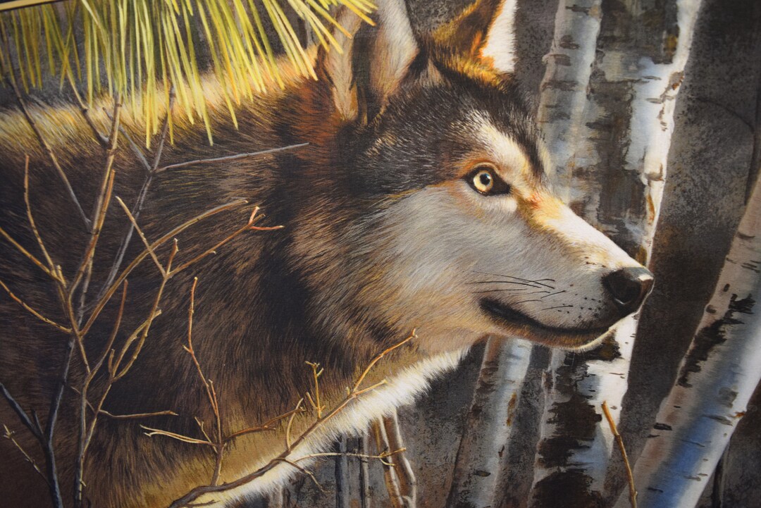 Wolf Panel From the Majestic Wolves Collection by R B Lathan for ...
