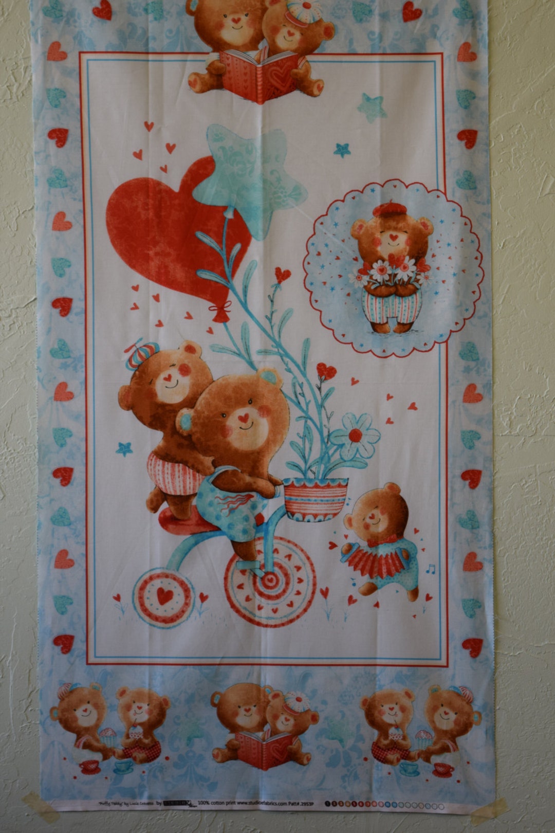 Puffy Teddy Crib Panel by Studio E. Panel #1004 - Etsy