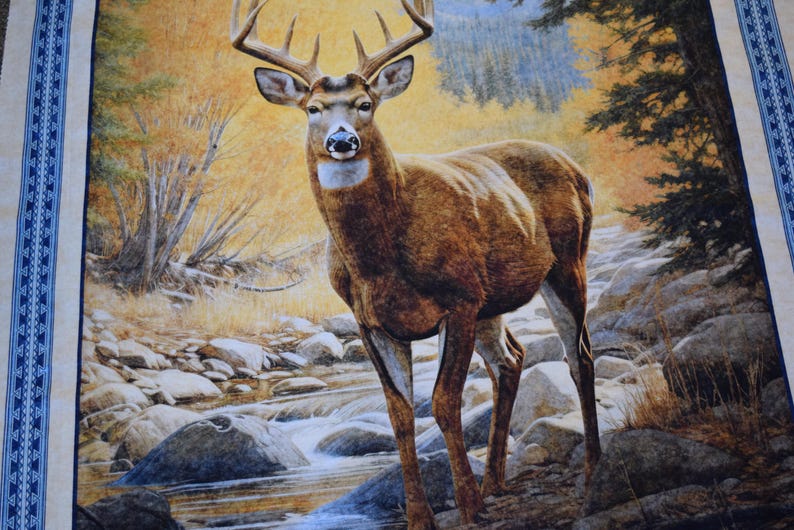 Large Deer Panel From the Buck Wild Collection, by Quilting Treasures ...