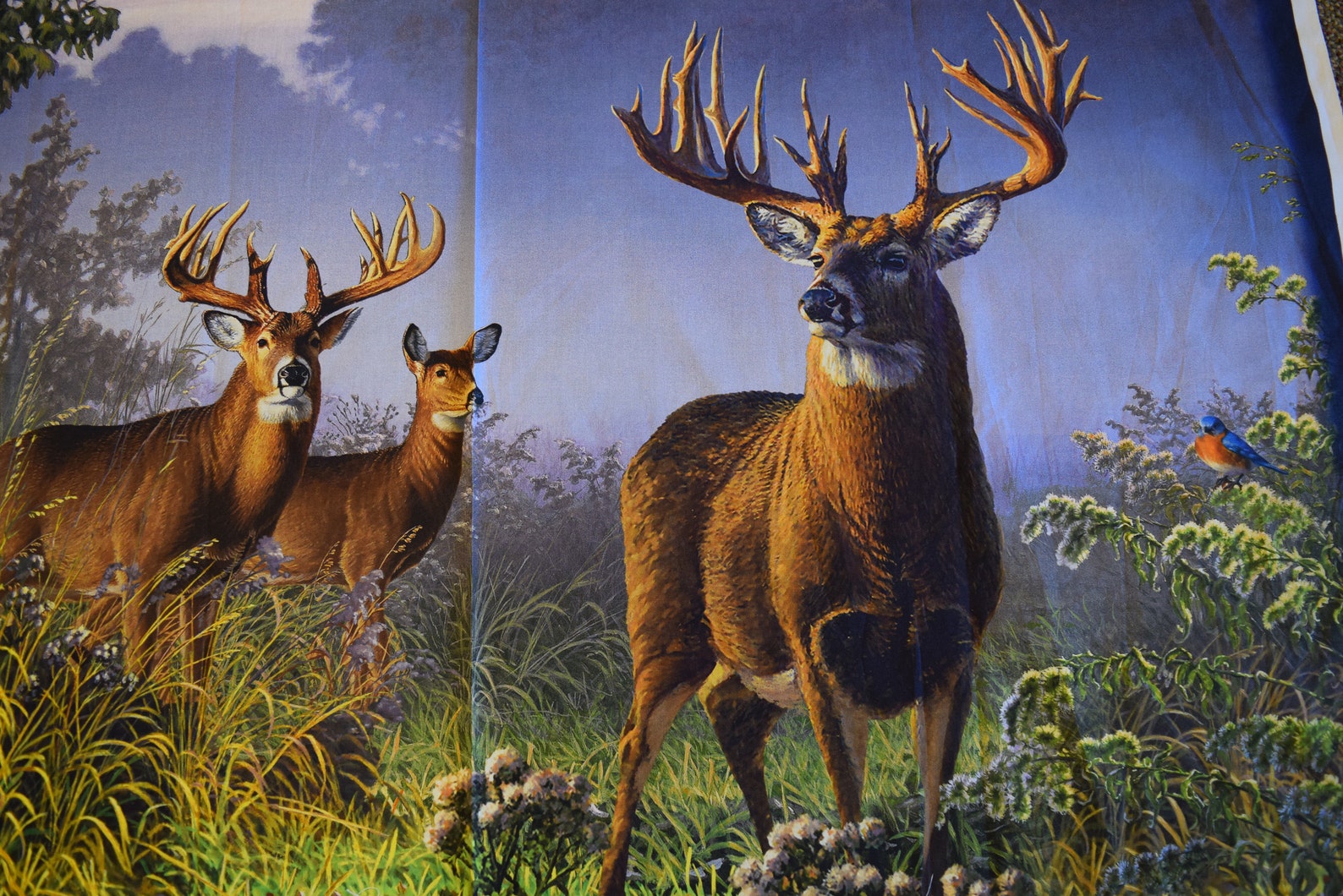 Deer Panel From the Deer Ridge Collection by Larry Zach for - Etsy