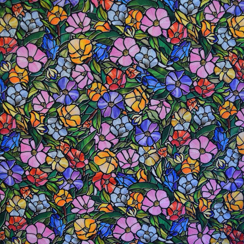 Stained Glass Fabric - Etsy
