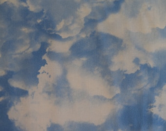Blue Skies Fabric Blue Cloudy Sky by Noondaydesign Blue Skies White ...