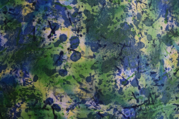 Blue and Green Free Form Splatters by Paintbrush Studio. Quilt | Etsy
