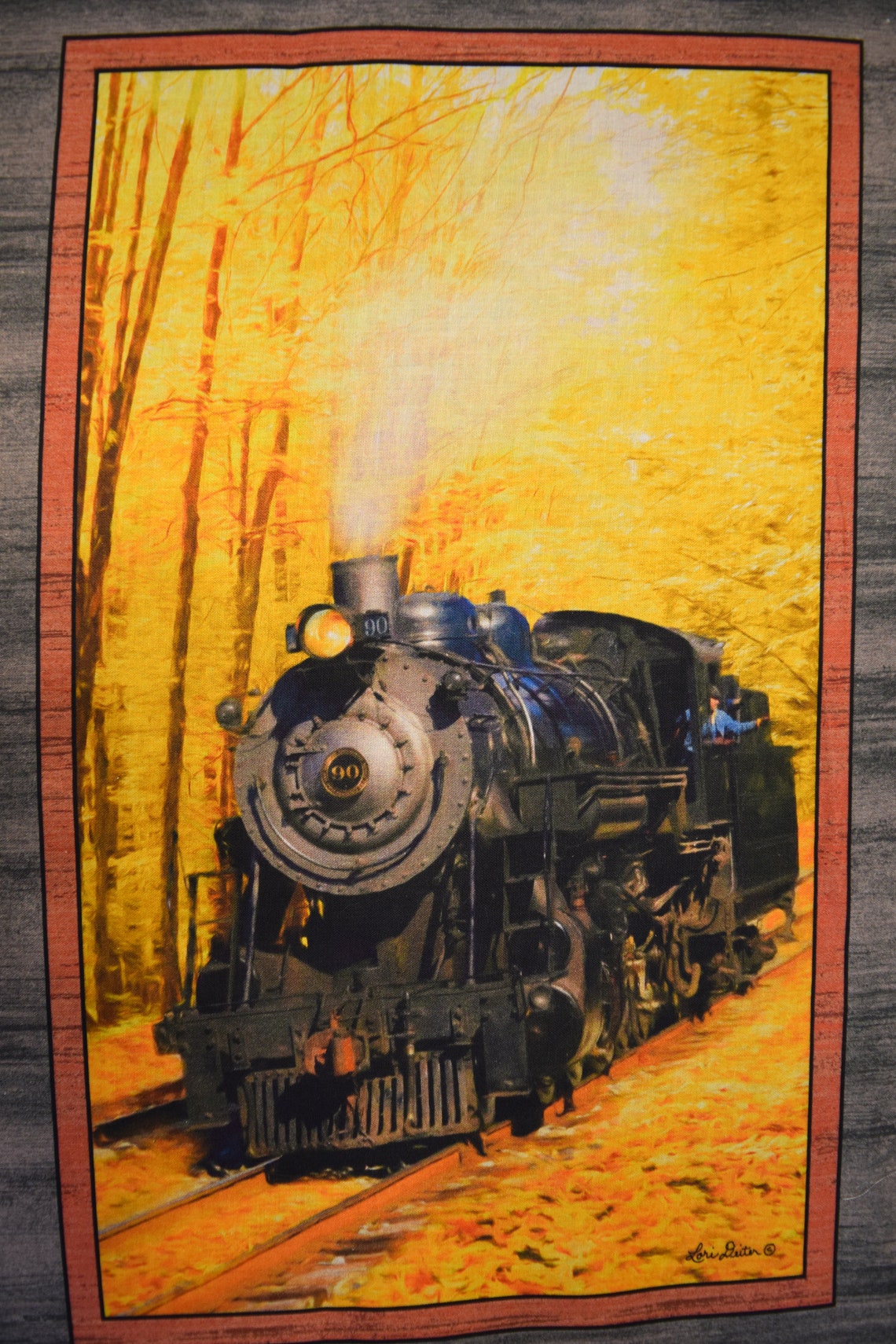 Train Panel From the Land I Love Collection by Lori Dieter for - Etsy