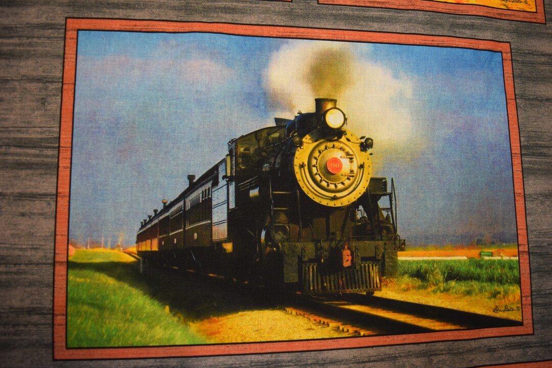 Train Panel From the Land I Love Collection by Lori Dieter for Benartex ...