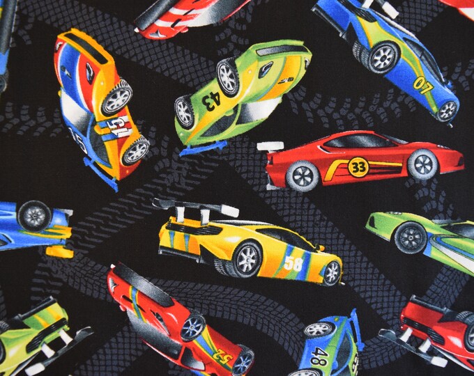 Race Cars From the Car Collection by Timeless Treasures, Quilt or Craft ...