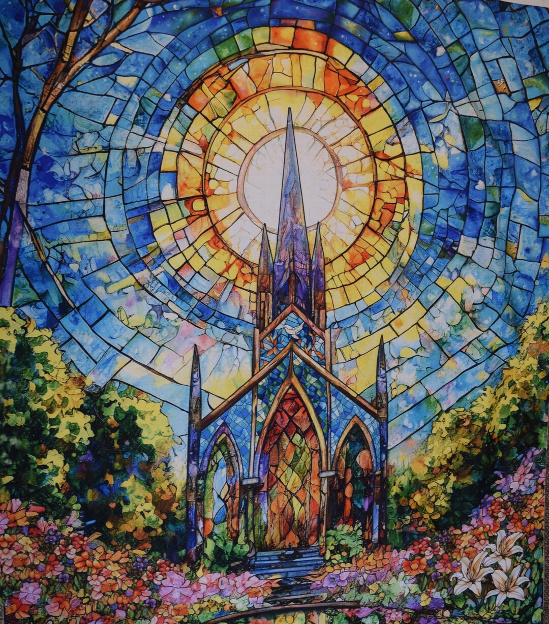 Faith in Full Color Church Panel by Henry Glass and Co. Panel #3152 - Etsy