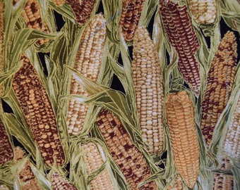 Corn Fabric Corn by Kelly Korver Crops Vintage Retro Mod Kitchen Food ...