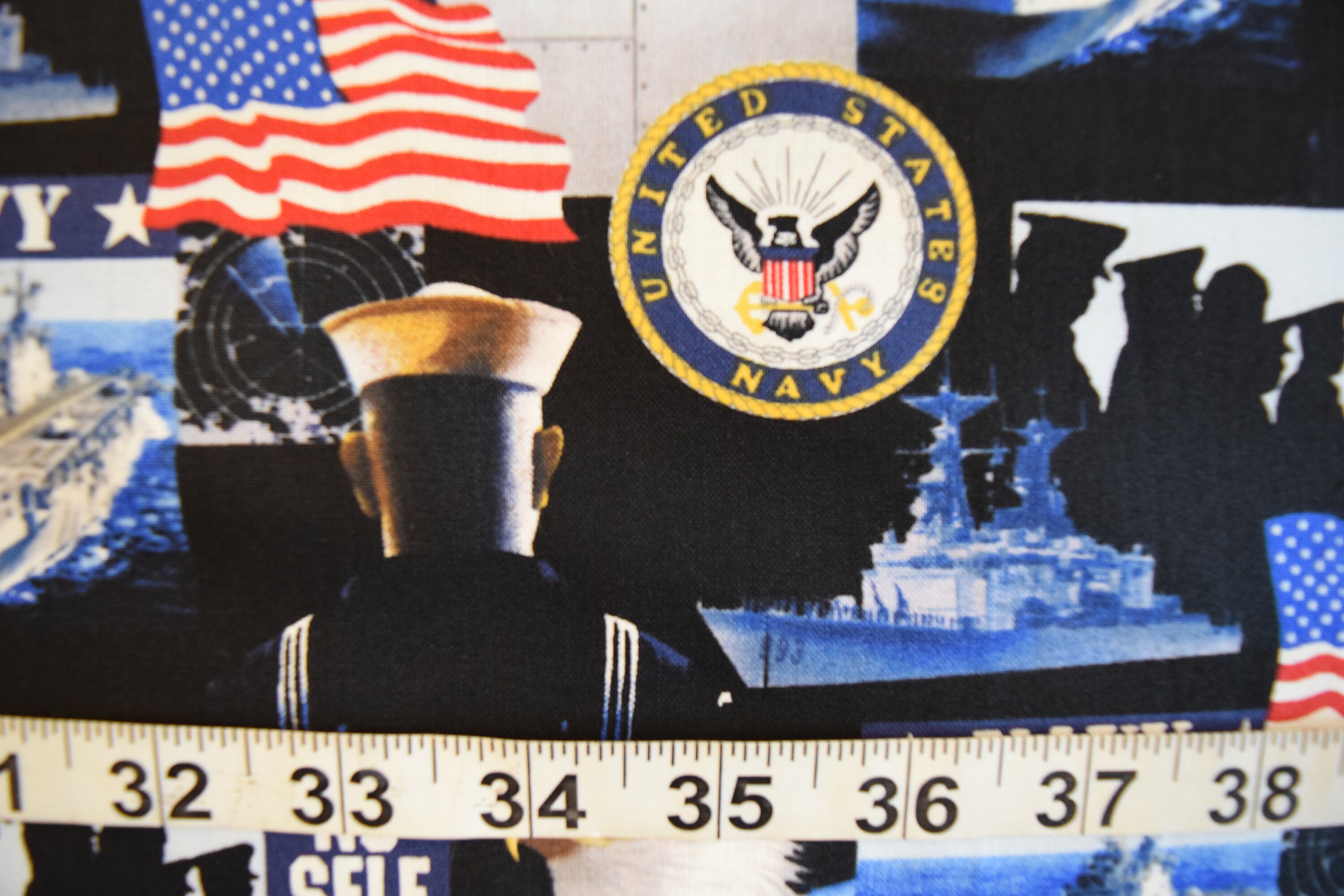 Navy Military Prints by Sykel Enterprises. Fabric by the Yard #2238 - Etsy