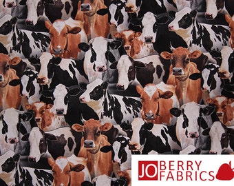 Cows Fabric Hereford Cattle Calf Farm Animals Sand by Petfriendly ...