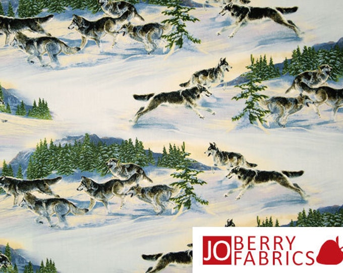 Pack of Wolves Fabric Wild by Al Agnew for Elizabeth's - Etsy
