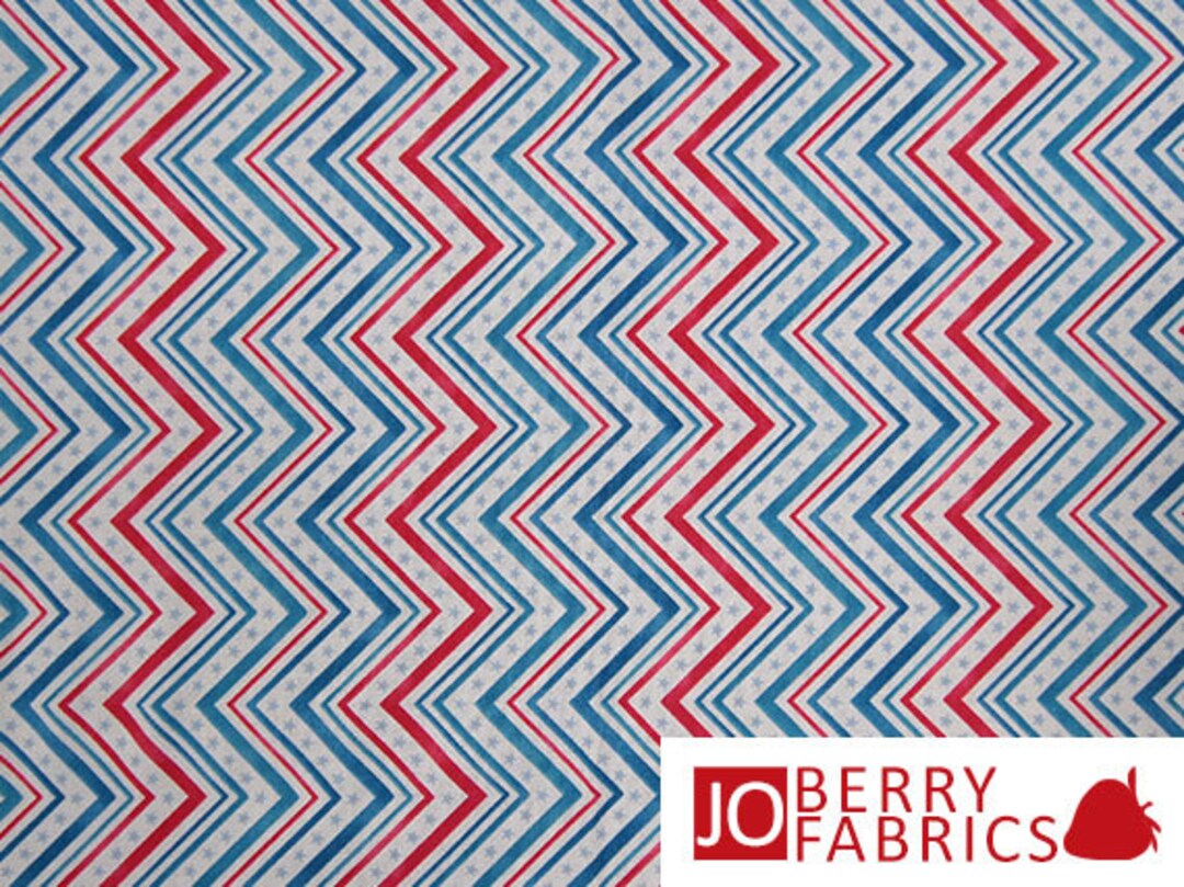 Patriotic Chevron Fabric, A Nation's Song by Studio 8 for Quilting ...