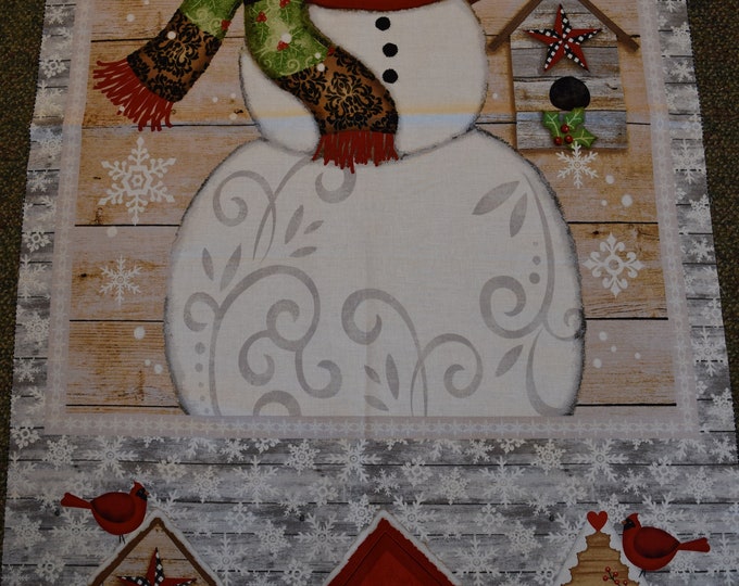 Snowman Panel From the Snow Place Like Home Collection by Sharla Fults ...