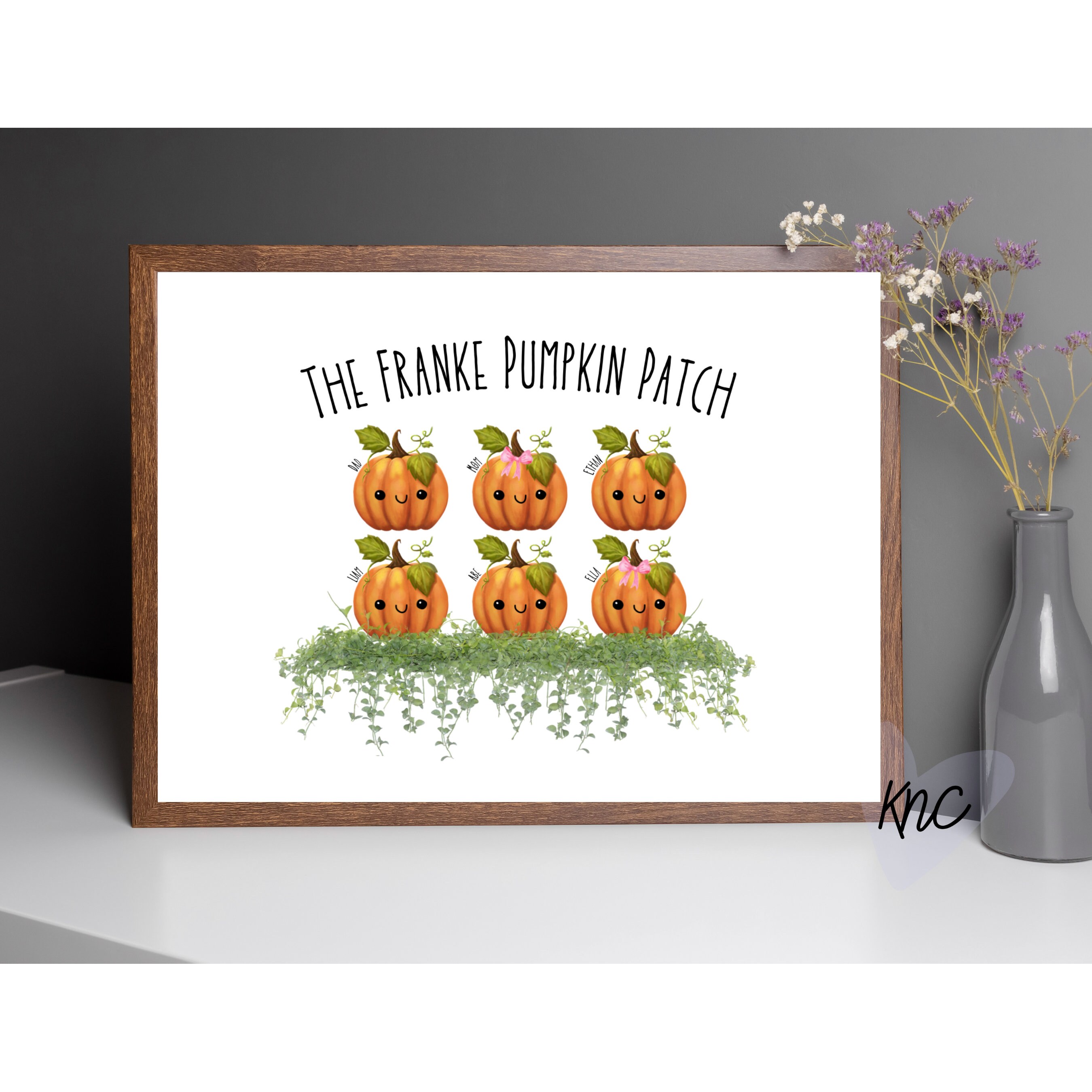 Personalized Family Pumpkin Patch Print DIGITAL FILE - Etsy