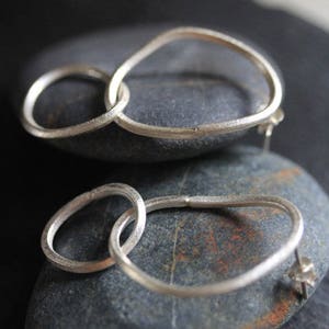 Handmade Silver Interlocked Oval Loops Earrings (E0167) - Etsy
