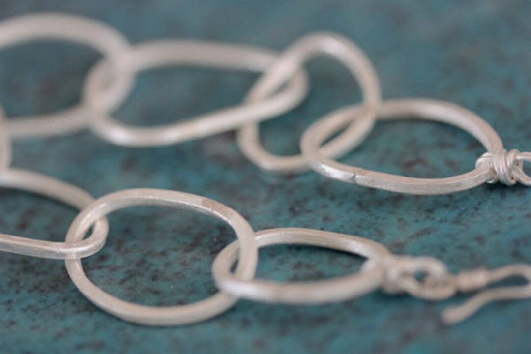 Handmade Silver Interlocked Oval Loops Bracelet B0043 - Etsy