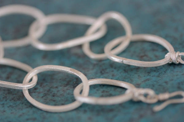 Handmade Silver Interlocked Oval Loops Bracelet*woman Accessory (B0043 ...