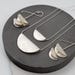 Double Strand Silver Half-moon Pendants Long Necklace (STN0016) - Etsy
