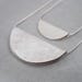 Double Strand Silver Half-moon Pendants Long Necklace (STN0016) - Etsy
