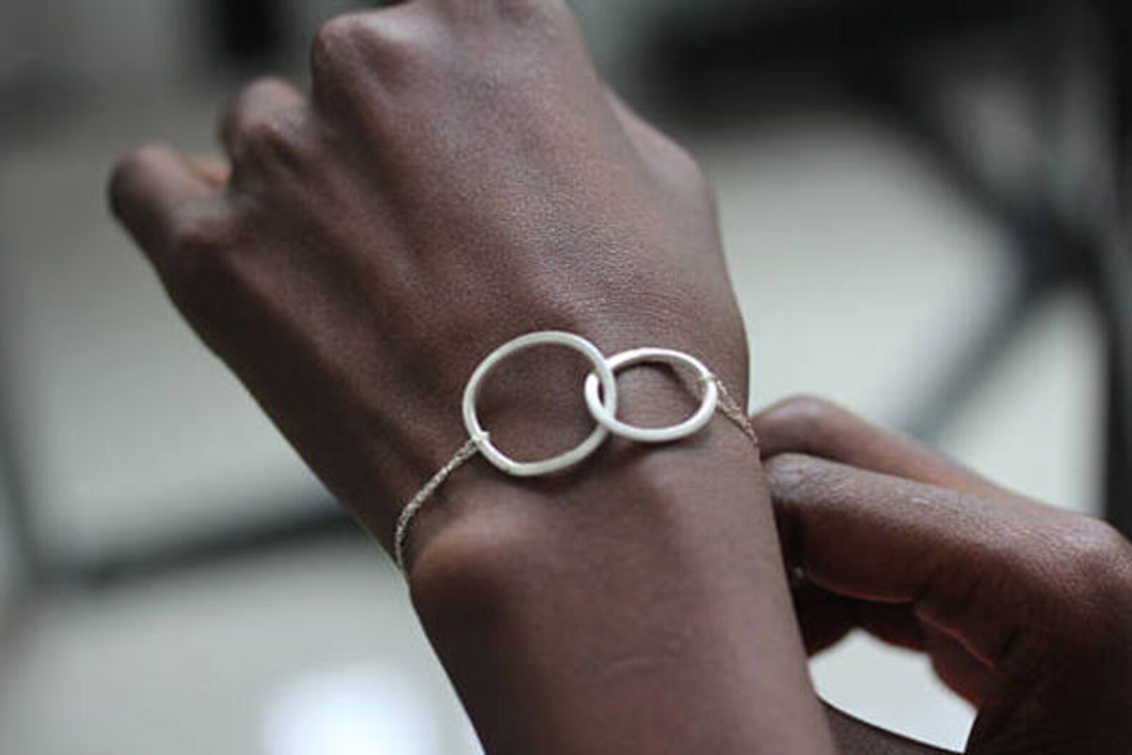 Handmade Silver Interlocked Oval Loops on Silver Chain - Etsy